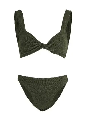Hunza G Hunza G Juno Seersucker Bikini Dark Green