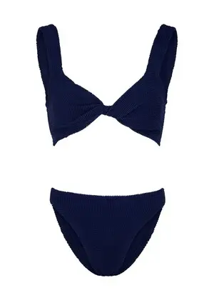 Hunza G Hunza G Juno Seersucker Bikini Navy