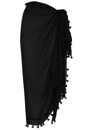 Melissa Odabash Pareo Rayon Sarong - Black