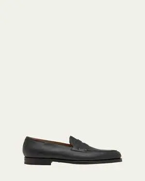 John Lobb Lopez Leather Penny Loafers - Black