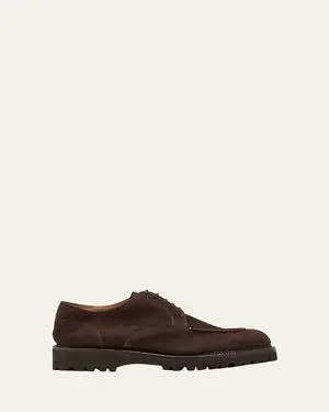 John Lobb Land Nubuck Derby Shoes - Bruin