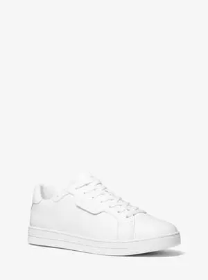 Michael Kors Keating Leather Sneaker In Size By - White