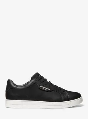 Michael Kors Keating Leather Sneaker In Size By - Black