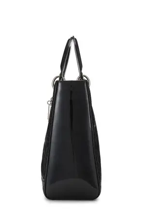Dior Cannage Patent Leather Lady - Black
