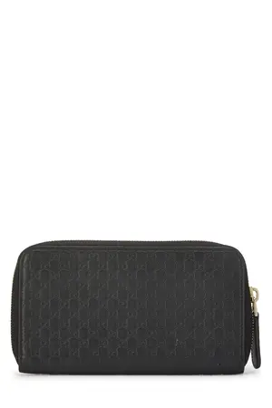 Gucci Microguccissima Leather Zip Around Wallet - Black