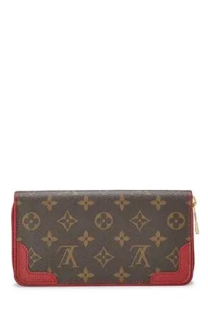 LOUIS VUITTON Monogram Canvas Retiro Zippy Continental Wallet - Red