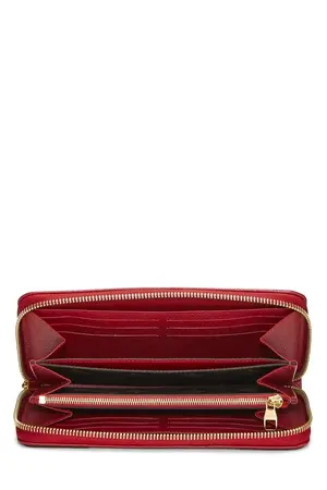 LOUIS VUITTON Monogram Canvas Retiro Zippy Continental Wallet - Red