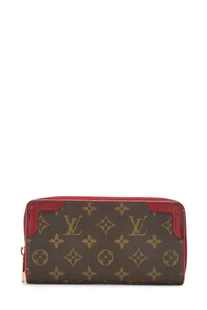 LOUIS VUITTON Monogram Canvas Retiro Zippy Continental Wallet - Red