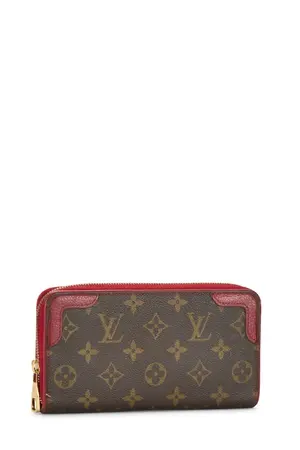 LOUIS VUITTON Monogram Canvas Retiro Zippy Continental Wallet - Red