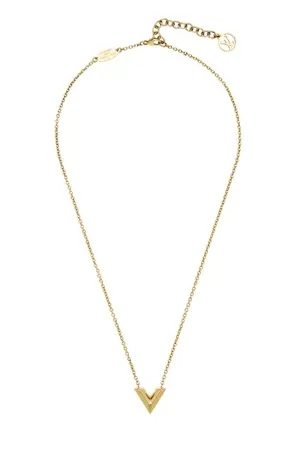 LOUIS VUITTON Essential V Necklace - Gold