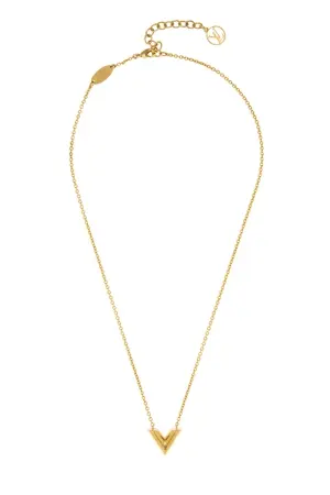 LOUIS VUITTON Essential V Necklace - Gold