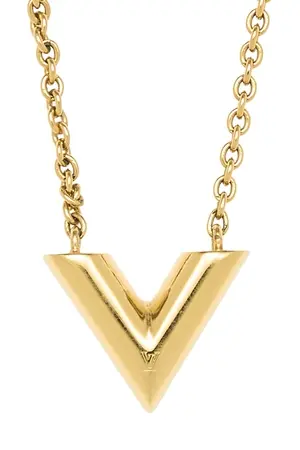 LOUIS VUITTON Essential V Necklace - Gold