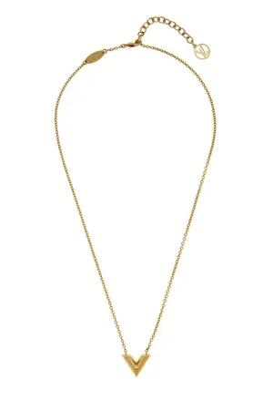 LOUIS VUITTON Essential V Necklace - Gold