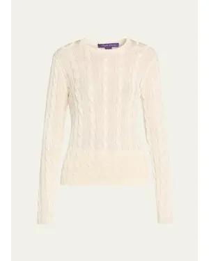 Ralph Lauren Cable-knit Silk Sweater - Cream