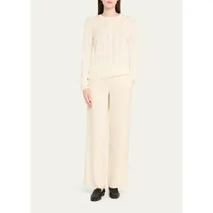 Ralph Lauren Cable-knit Silk Sweater - Cream