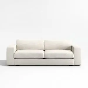 Crate & Barrel Oceanside 90" Wide-arm Deep-seat Sofa - White
