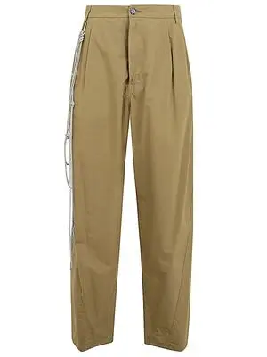 DARKPARK Phebe Crystal Chain Adorned Wide-leg Pants Clothing - Brown