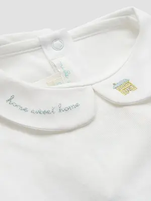 MARIE-CHANTAL Baby's Home Sweet Home Collared Bodysuit