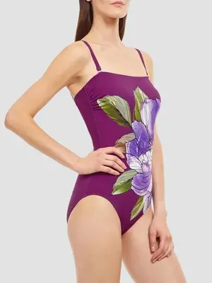 GOTTEX Wild Flower Bandeau One-piece Swimsuit