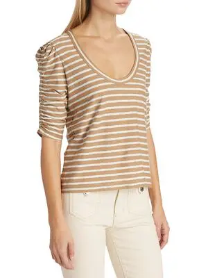 Veronica Beard Netto Stripe Cotton Tee