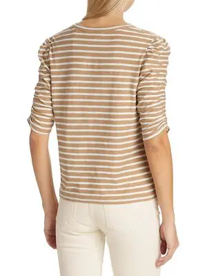 Veronica Beard Netto Stripe Cotton Tee