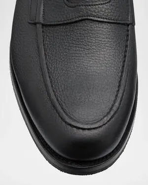 John Lobb Lopez Penny Loafers - Black