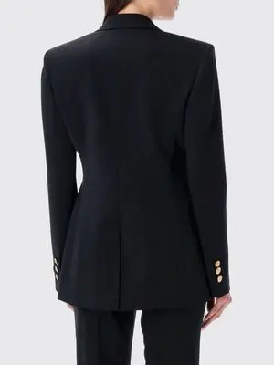 Versace Single-breasted Virgin Wool Blazer With Peak Lapels And Oversize Shoulders
