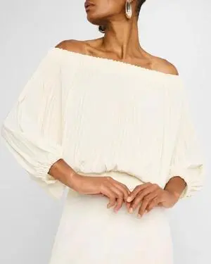 A.L.C. Sienna Pleated Top - Whisper