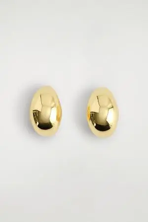 Cos Curved Domed Earrings Gold