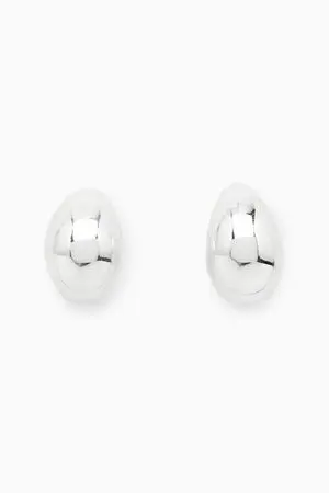 Cos Curved Domed Earrings Silver