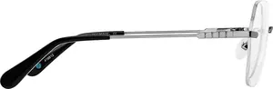 Zenni Geometric Rimless Metal Frame Glasses - Gray