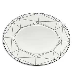 Prouna Gem Cut Onyx Oval Platter - Black