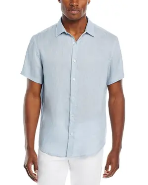 Bloomingdale'S Short Sleeve Linen Shirt In White - Exclusive Celestial