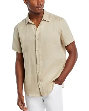 Bloomingdale'S Short Sleeve Linen Shirt In White - Exclusive Stone