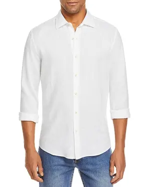 Bloomingdale'S Standard Fit Linen Shirt Exclusive - White