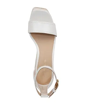 Veronica Beard Gianna Leather Platform Wedge Espadrille Sandals - Coconut