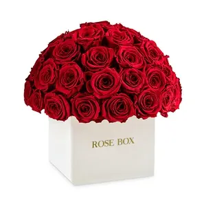 ROSE BOX NYC 50 Rose Half Ball Arrangement - Red Flame