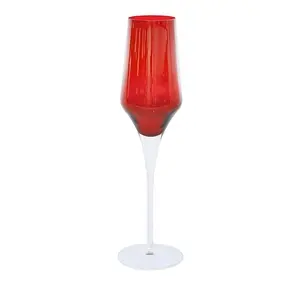 VIETRI Contessa Champagne Glass Red
