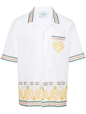 Casablanca Gradient Heat Broderie-anglaise Shirt - White