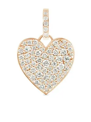 ALINKA 18kt Rose Caviar Heart Diamond Pendant - Gold