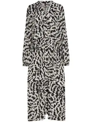 Karl Lagerfeld Animal-print Belted Beach Dress - Black
