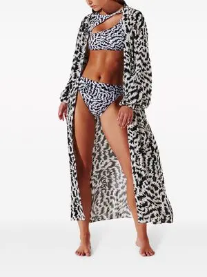 Karl Lagerfeld Animal-print Belted Beach Dress