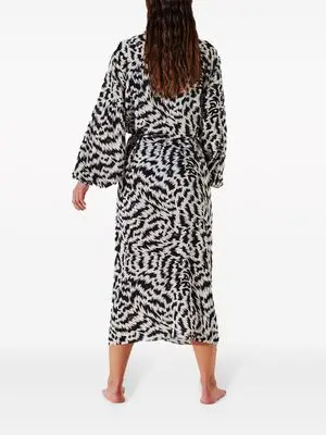 Karl Lagerfeld Animal-print Belted Beach Dress