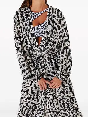 Karl Lagerfeld Animal-print Belted Beach Dress