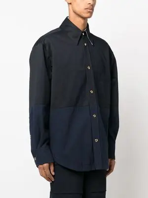 Thom Browne Two-tone Cotton Gabardine Jacket