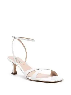 Casadei Cut-out Patent-leather Sandals