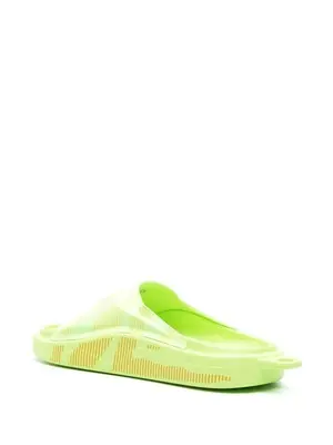 Adidas By Stella McCartney Logo Flat Slides - Green