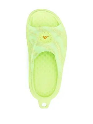 Adidas By Stella McCartney Logo Flat Slides - Green