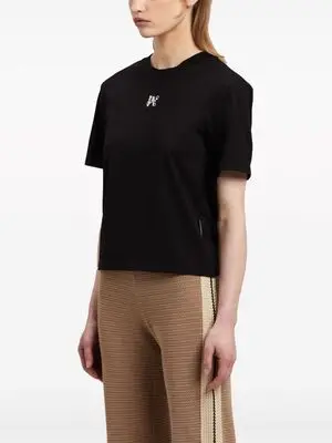 Palm Angels Monogram Cotton T-shirt - Black
