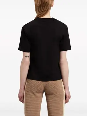 Palm Angels Monogram Cotton T-shirt - Black